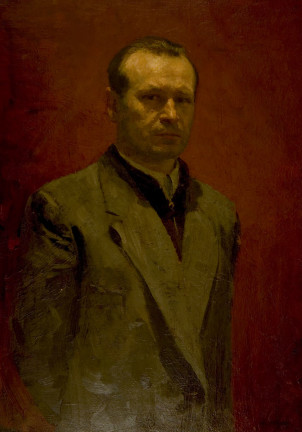 Yuri Kugach (1917 - present)"Self Portrait" 31 1/4" x 22" 1963